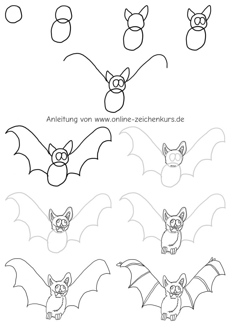 7 Halloween Motive zeichnen für Kinder und Erwachsene